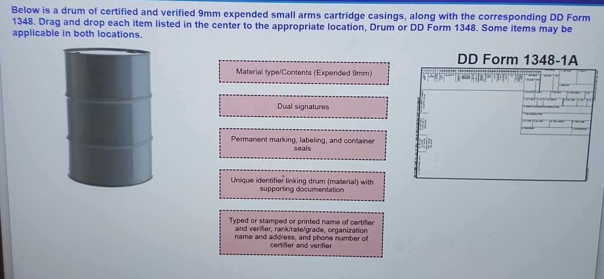 Below is a drum of certified and verified 9mm | Chegg.com