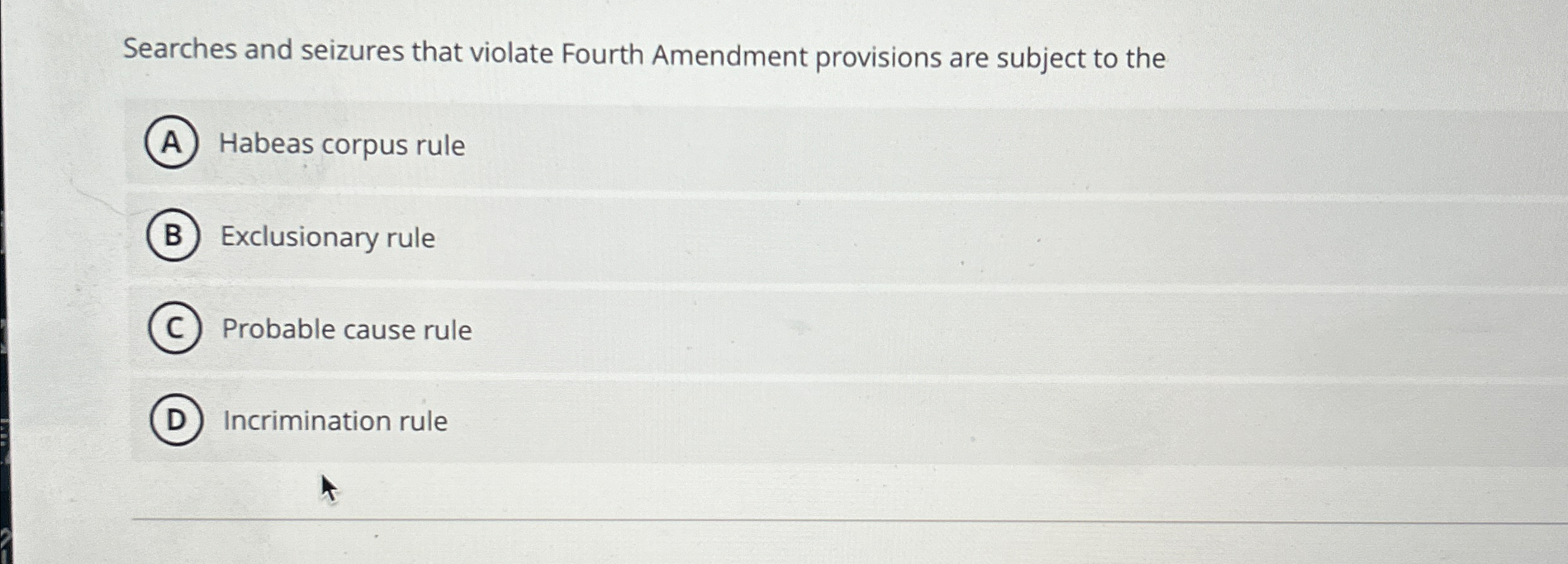 Solved Searches and seizures that violate Fourth Amendment | Chegg.com