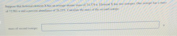 Solved Suppose that the fictional element X has an average | Chegg.com
