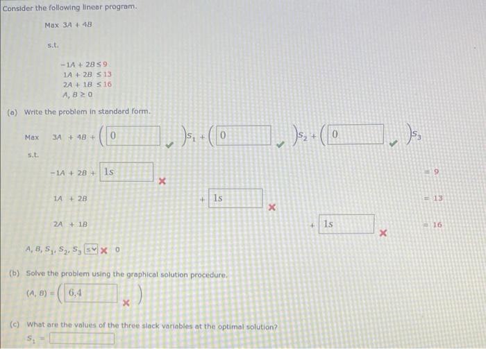Solved Consider the following linear program. Max 3A+4B | Chegg.com