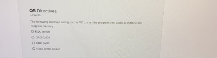 Solved Q5 Directives 5 Points The following directive | Chegg.com