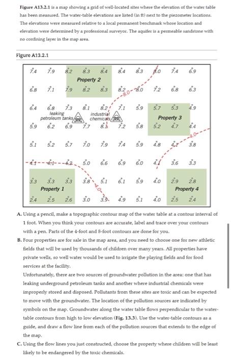 Solved I need help with B and CFigure A13.2.1 ﻿is a map | Chegg.com