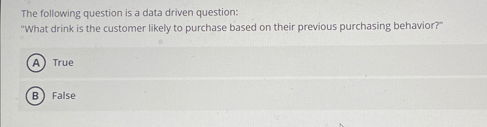 Solved The following question is a data driven | Chegg.com