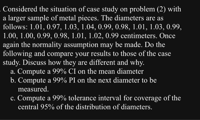 Solved Considered the situation of case study on problem (2) | Chegg.com