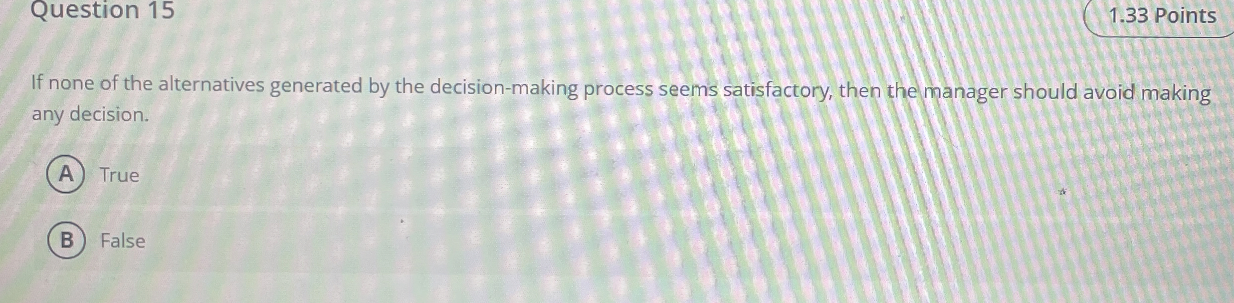 Solved Question 151.33 ﻿PointsIf none of the alternatives | Chegg.com