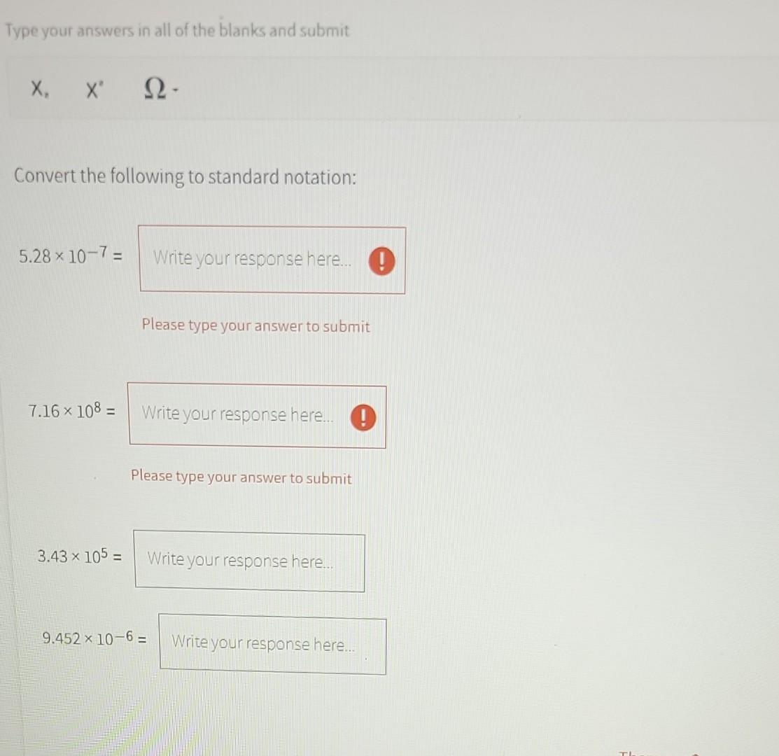 Solved Type your answers in all of the blanks and submit | Chegg.com