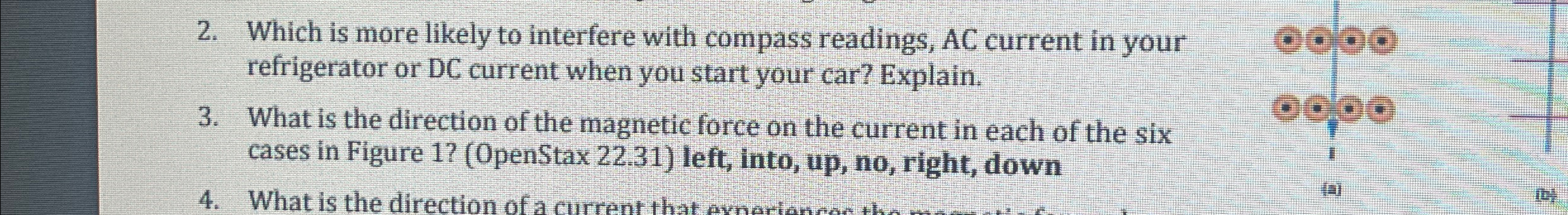Solved Which is more likely to interfere with compass | Chegg.com