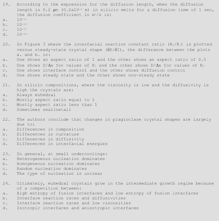 Solved Answer the following multiple choice questions from | Chegg.com