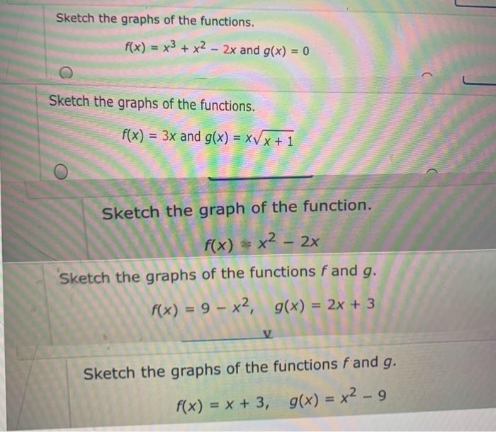 Solved Sketch the graphs of the functions. f(x) = x3 + x2 – | Chegg.com