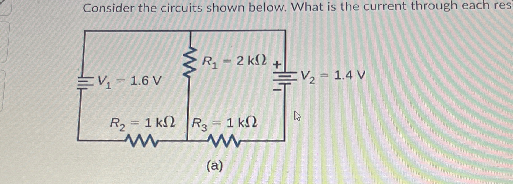 Solved Consider the circuits shown below. What is the | Chegg.com