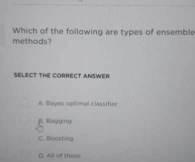 Solved Which of the following are types of ensemble | Chegg.com