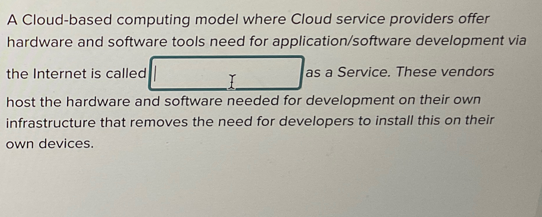 Solved A Cloud Based Computing Model Where Cloud Service