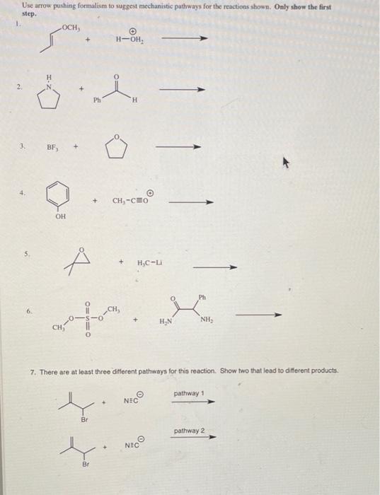 Solved Use arrow pushing formalism to suggest mechanistic | Chegg.com