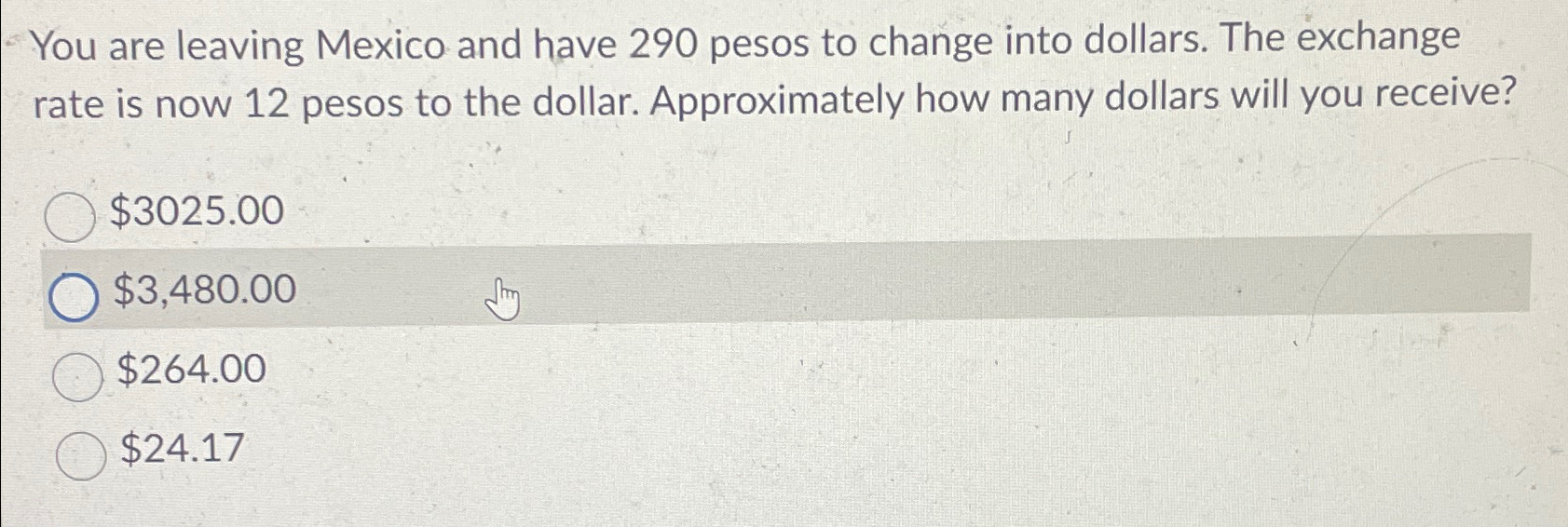 Solved You are leaving Mexico and have 290 ﻿pesos to change | Chegg.com