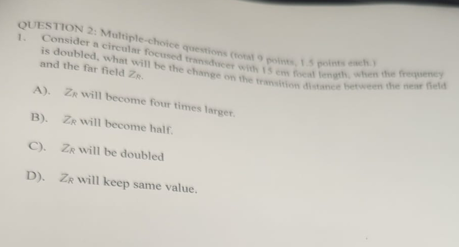 Solved QUESTION 2: Multiple-choice questions (total 9 | Chegg.com