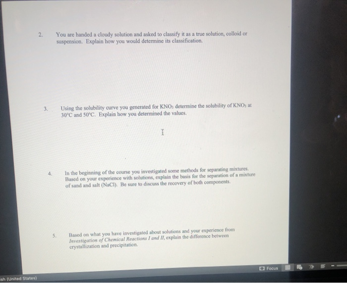 Solved 2. You are handed a cloudy solution and asked to | Chegg.com