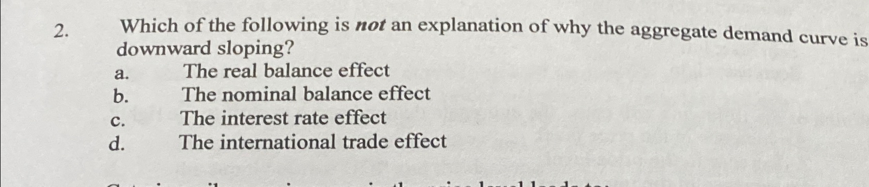 Solved Which of the following is not an explanation of why | Chegg.com