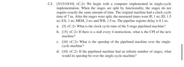 Solved C3 [5/15/10/10] We begin with a computer implemented | Chegg.com