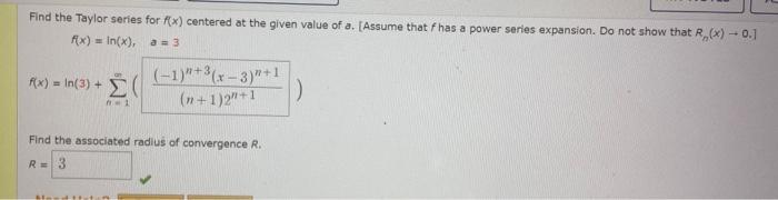 Solved Find the Taylor series for f(x) centered at the given | Chegg.com