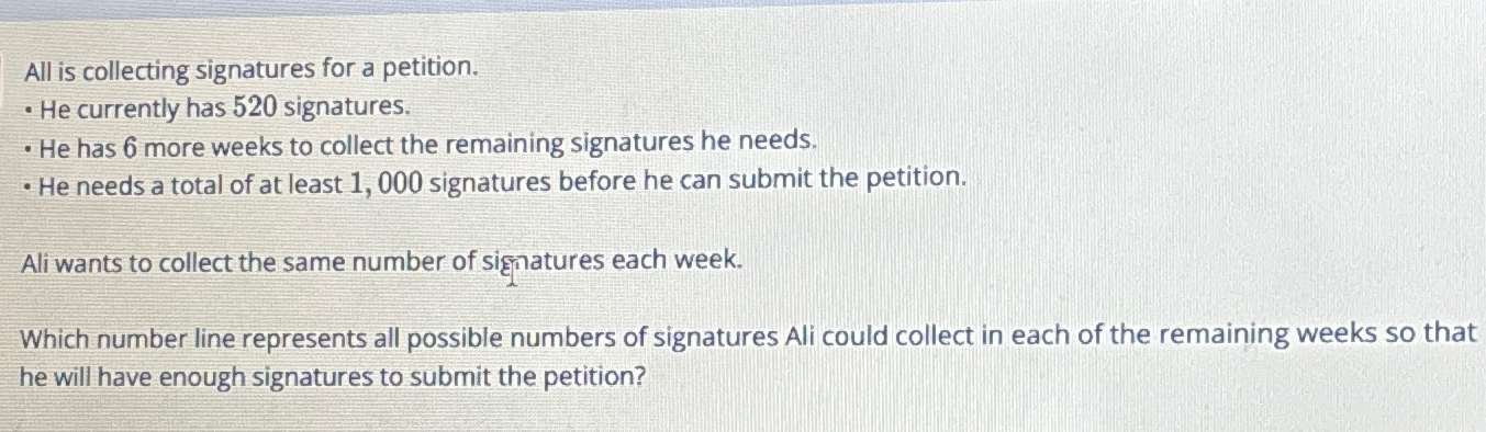 Solved All is collecting signatures for a petition.He | Chegg.com