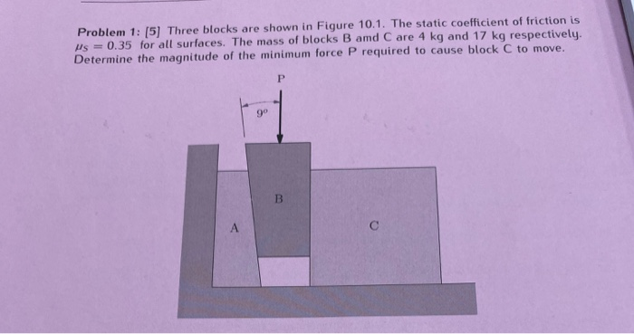 Solved Problem 1: [5] Three blocks are shown in Figure 10.1. | Chegg.com