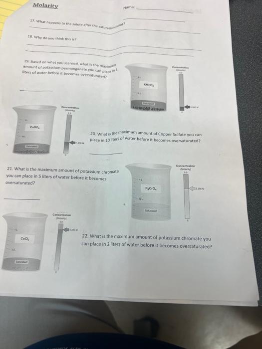 du access the PhET simulation type "phet Molarity | Chegg.com