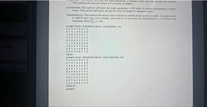 Solved 3 Sudoku Validator 40 points Program File Nume | Chegg.com