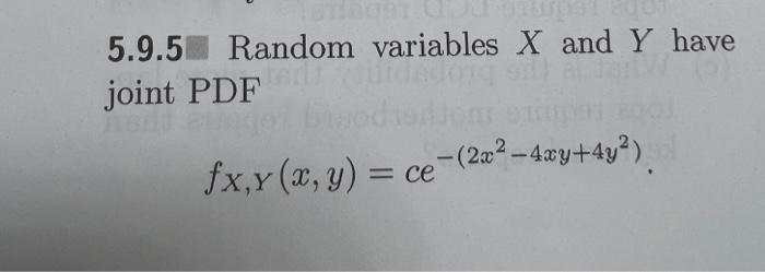 Solved 5.9.5 Random variables X and Y have en ditu9019 joint | Chegg.com