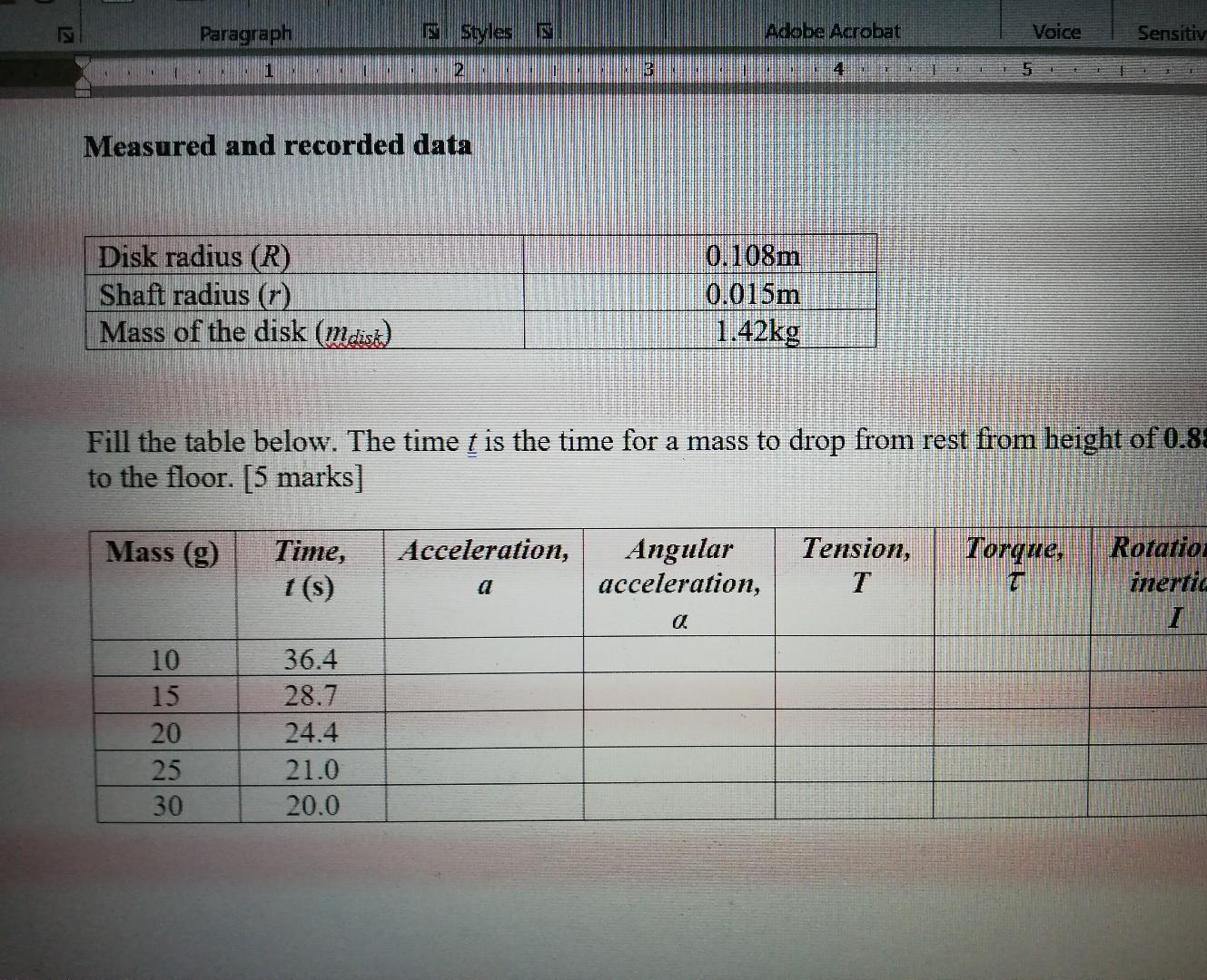 EXPERIMENT: MEASURING ROTATIONAL INERTIA Introduction | Chegg.com