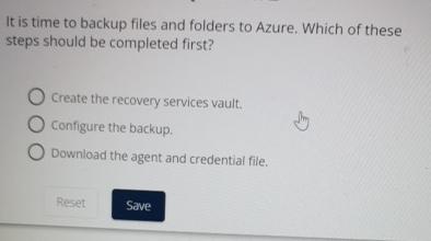Solved It is time to backup files and folders to Azure. | Chegg.com