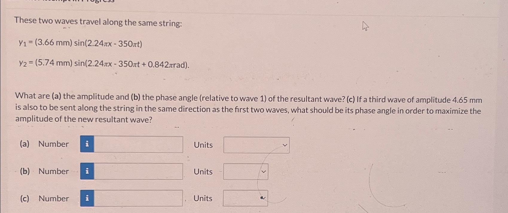 Solved These two waves travel along the same | Chegg.com
