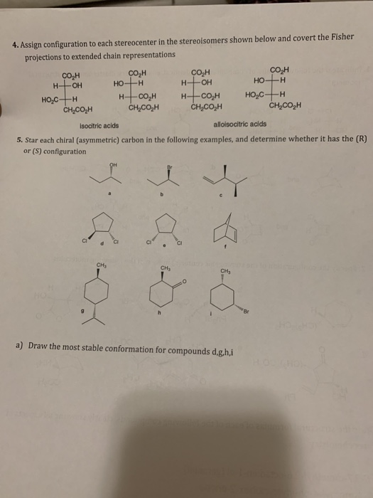 Solved 4. Assign configuration to each stereocenter in the | Chegg.com