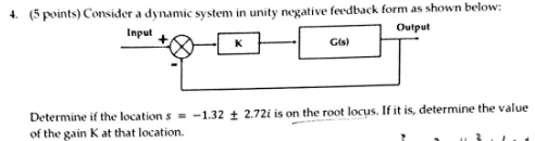 Solved (5 ﻿points) ﻿Consider a dynamic system in unity | Chegg.com