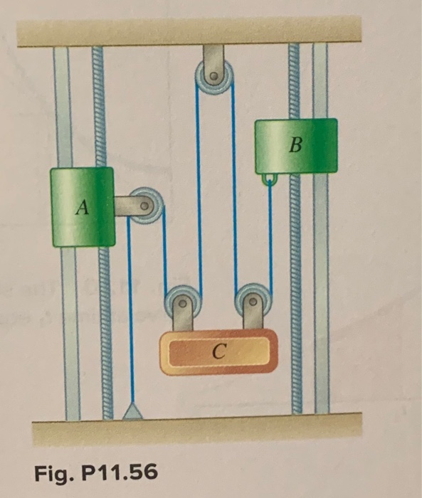 Solved 21.56 Collars A and B start from rest, and collar A | Chegg.com