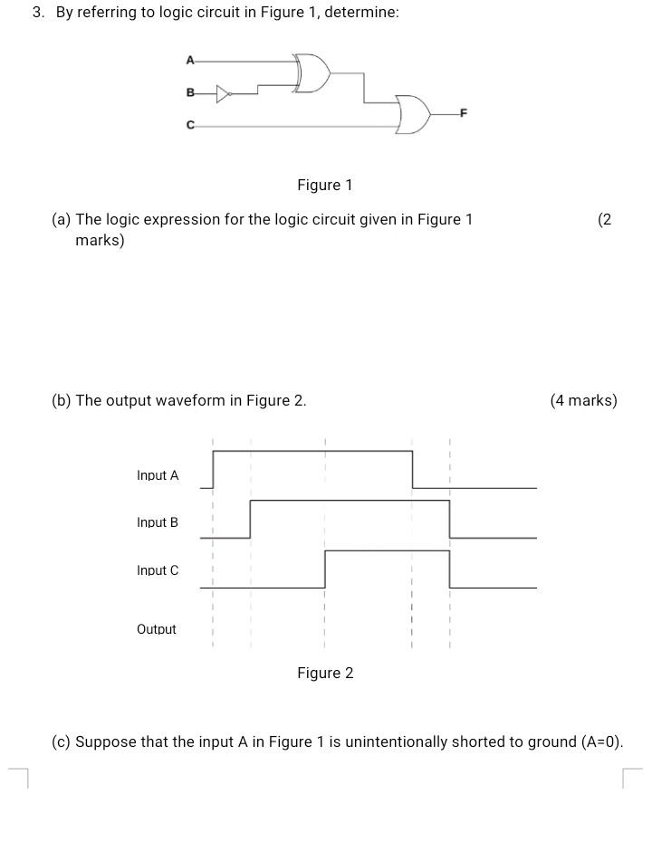 Solved 3. By referring to logic circuit in Figure 1, | Chegg.com