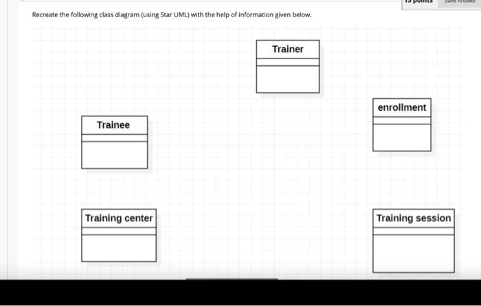VW Recreate the following class diagram (using Star | Chegg.com