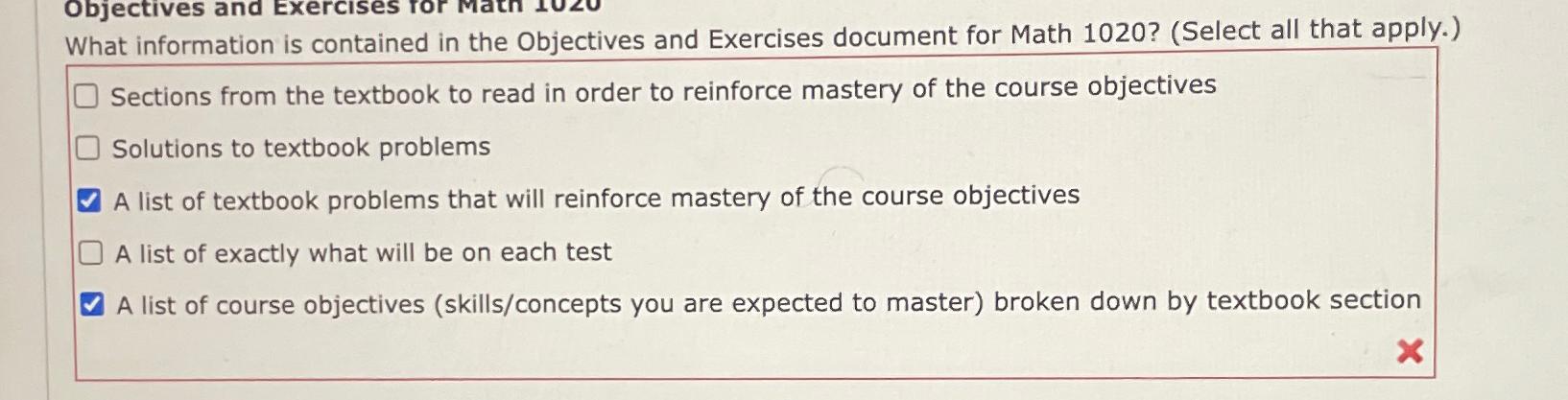 Solved What information is contained in the Objectives and | Chegg.com