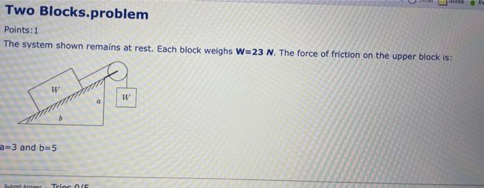 Solved The system shown remains at rest. Each block weighs | Chegg.com
