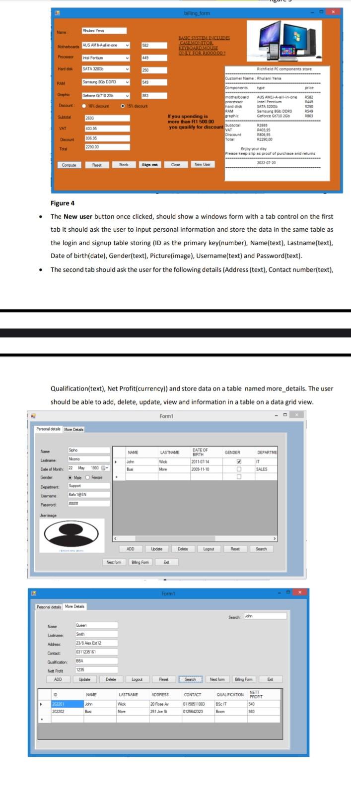 create visual basic calculation form ( using visual | Chegg.com