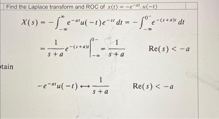 Solved Find the Laplace transform and ROC of x(t) = | Chegg.com