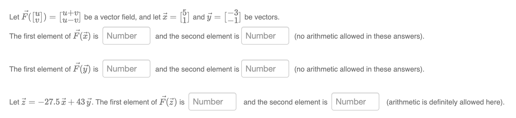 Solved Let vec(F)([uv])=[u+vu-v] ﻿be a vector field, and let | Chegg.com
