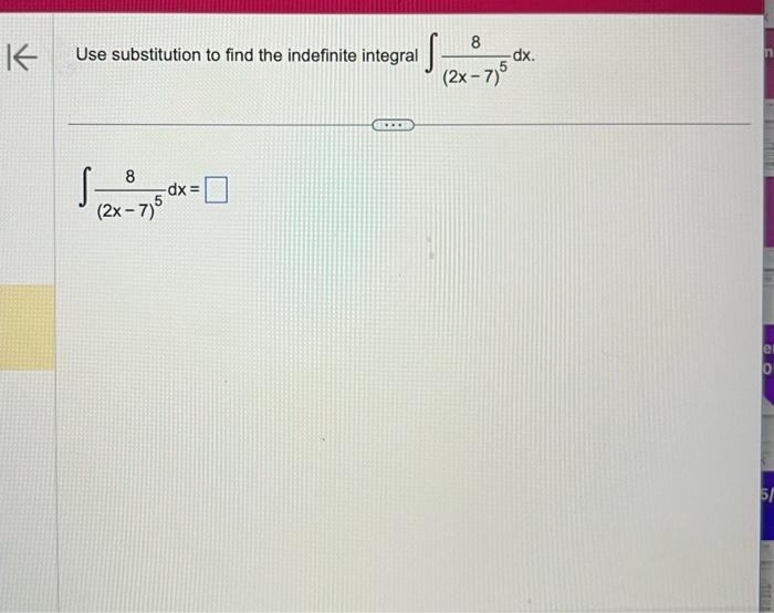 Solved Use substitution to find the indefinite integral | Chegg.com