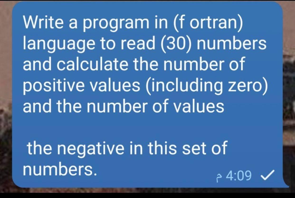 Solved Write a program in (f ortran) language to read (30) | Chegg.com