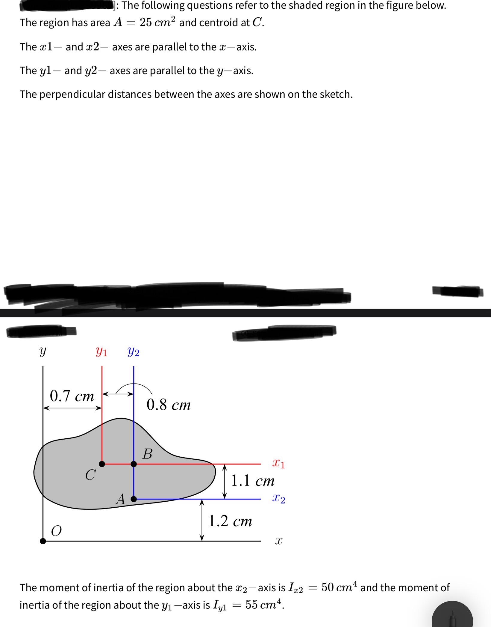 Solved a)What is the centroid of the region expressed in | Chegg.com