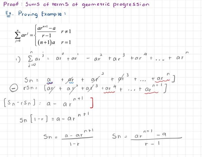 Solved how is Sn-rSn = a - ar^(n+1), what about the terms we | Chegg.com