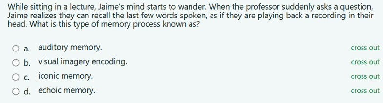 Solved While sitting in a lecture, Jaime's mind starts to | Chegg.com