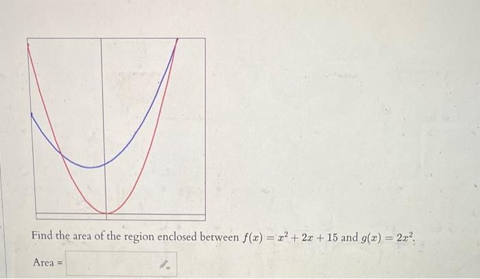 Solved Find the area of the region enclosed between | Chegg.com