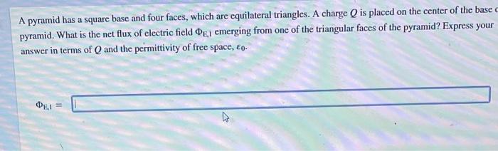 Solved A pyramid has a square base and four faces, which are | Chegg.com