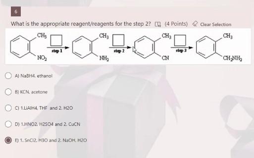 Solved What is the appropriate reagent/reagents for the step | Chegg.com