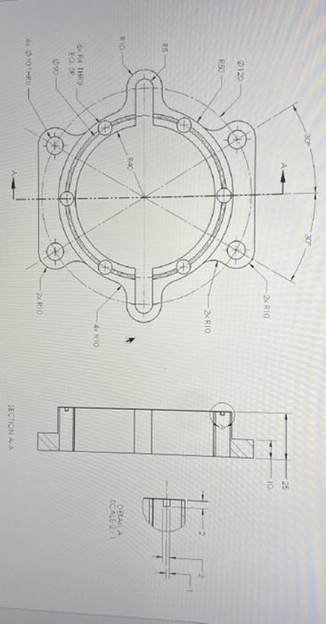 Using Solidworks, create 3D model of image in | Chegg.com